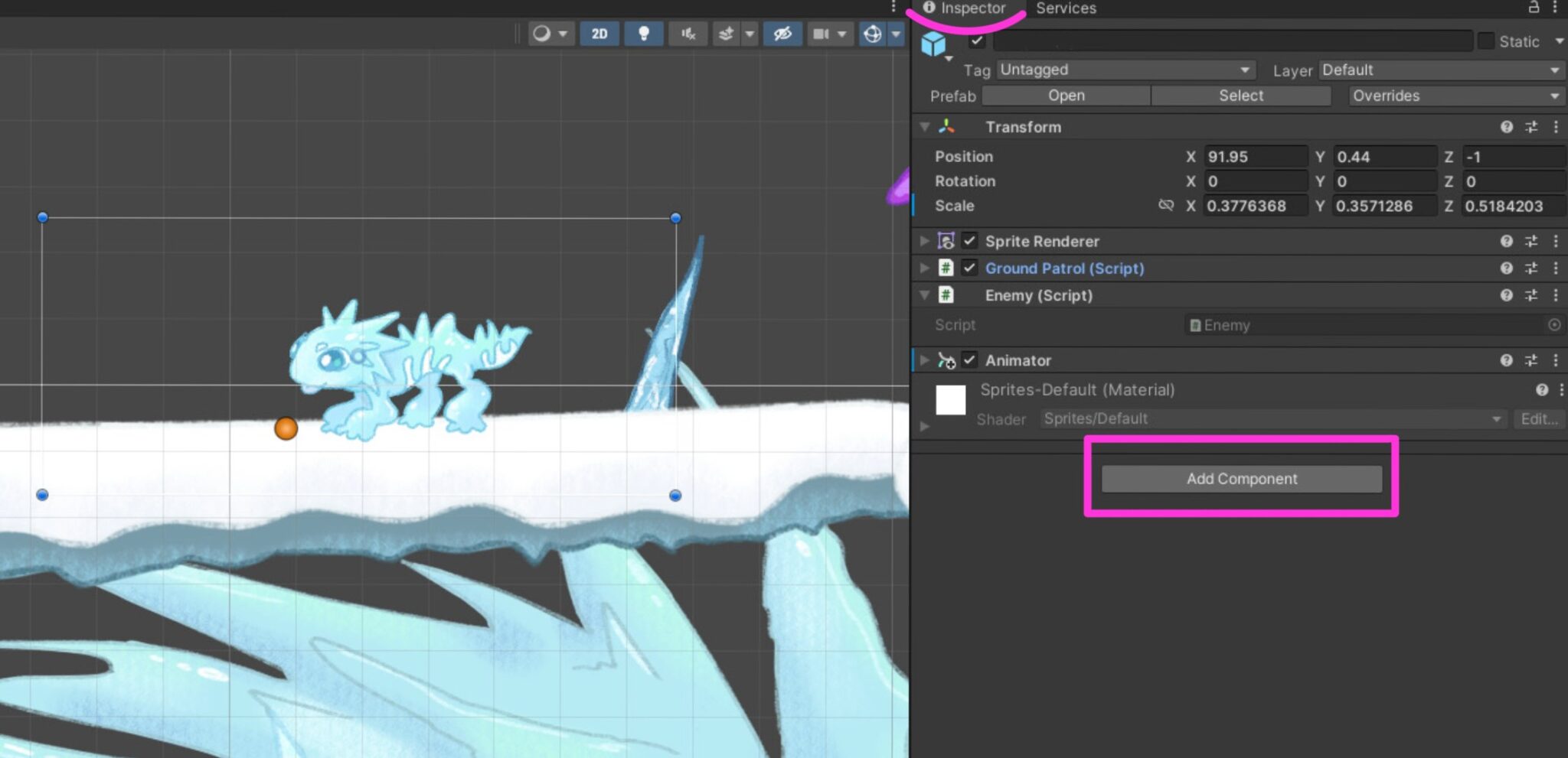 Step By Step Guide Adding A 2d Collider To Sprites In Unity
